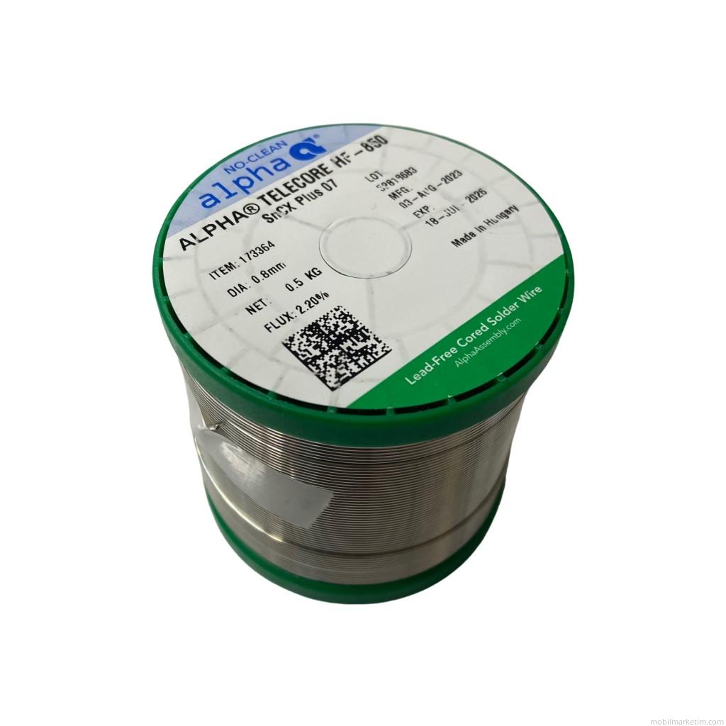 Ucuz Alpha HF-850 SnCX Plus 07 0.80mm Kurşunsuz Lehim Teli 500gram ...
